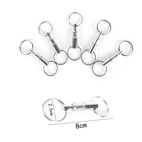 3-5pcs-Steel-Chrome-Plated-Pull-Apart-Key-Rings-Dual-Detachable-Key ...