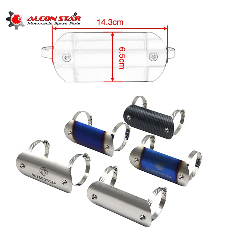 Alconstar- Motorcycle Muffler Exhaust Carbon Fiber Protector Heat ...