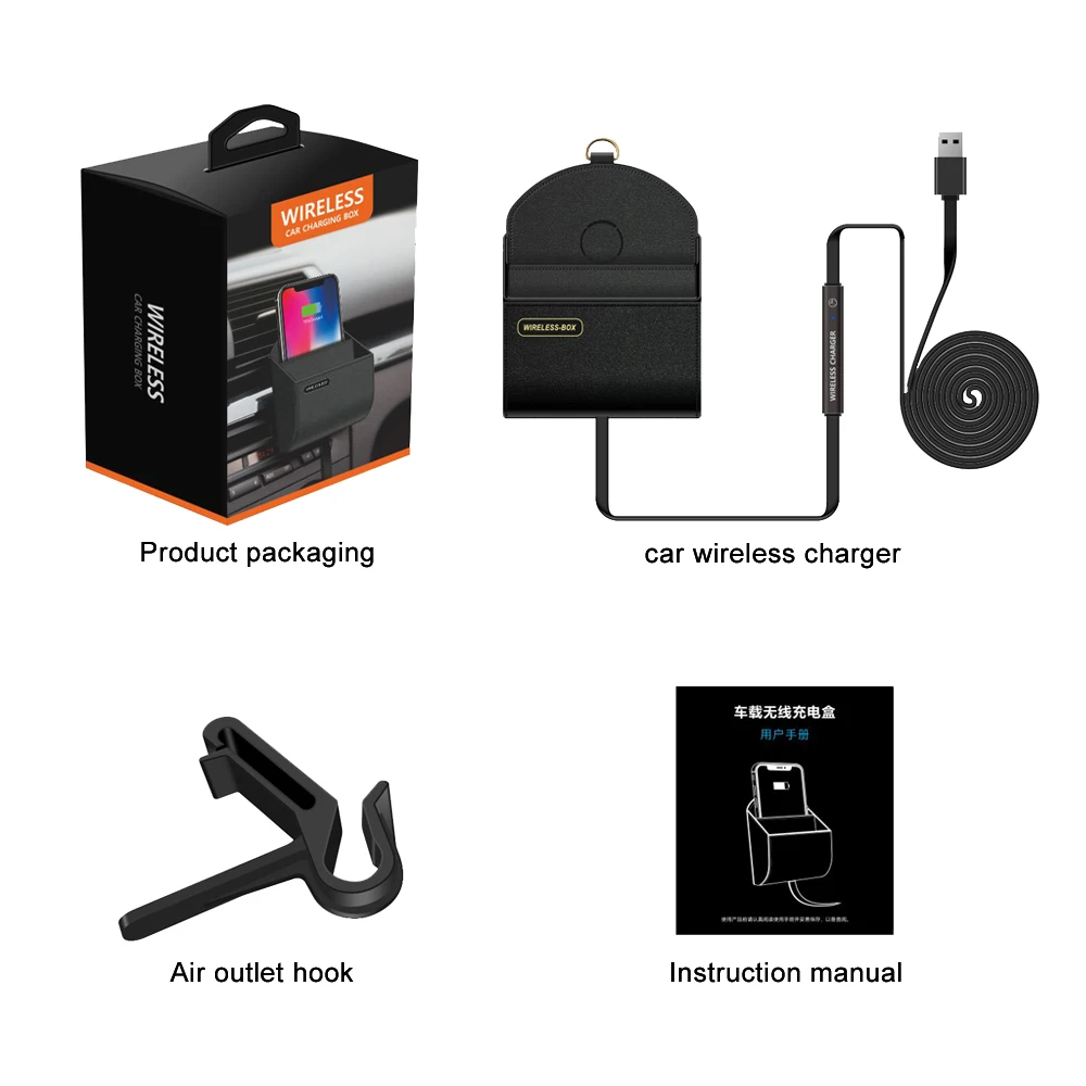 Ascromy автомобильное QI Беспроводное зарядное устройство Подставка для Xiaomi mi X 3 iPhone XS ...