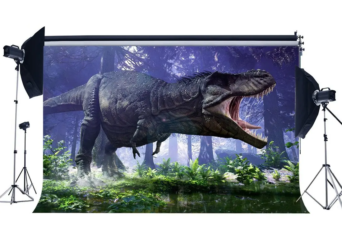 3D-Dinosaur-Backdrop-Jurassic-Period-Cartoon-Backdrops-Jungle-Forest ...