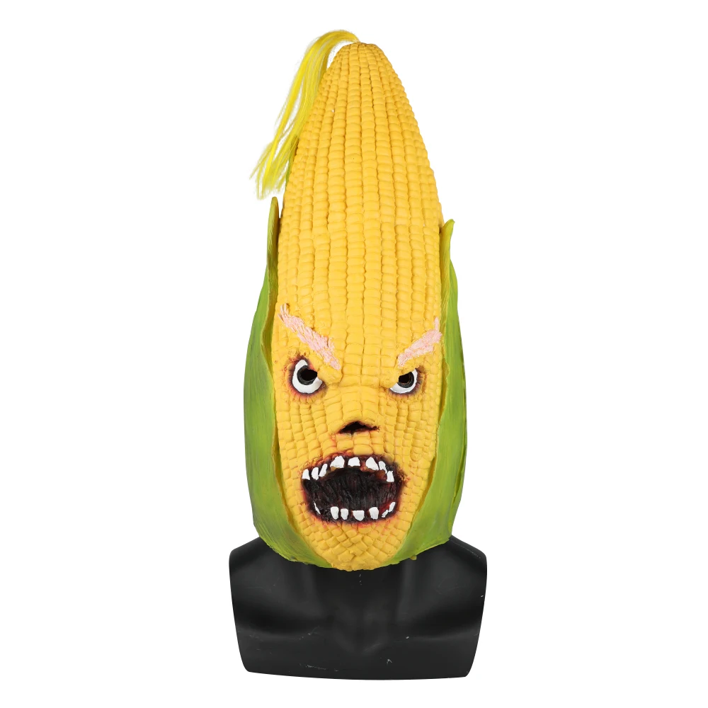 Angry Corn Mask Cosplay Funny Horror Vegetable Maize Mask Halloween ...