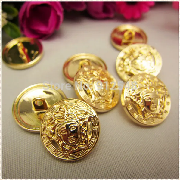 50pcs,gold metal button in Gold color,World famous classic brand ...