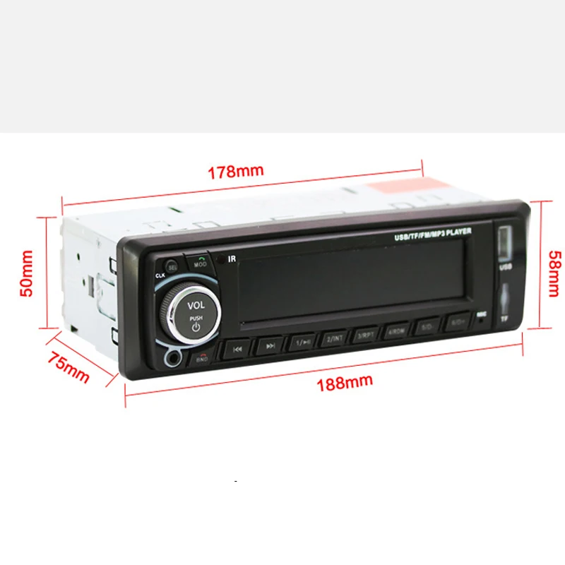 Auto radio Car Radio 12V Bluetooth V2.0 SD USB MP3 WMA Car Audio Stereo In-dash 1 Din FM Aux ...