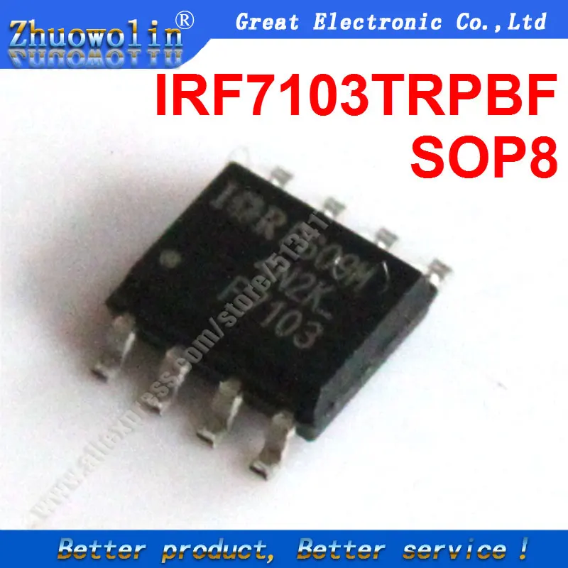 10 Sztuk/partia IRF7103TRPBF IRF7103 F7103 F7103Q IRF7103QTRPBF SOP 8 ...