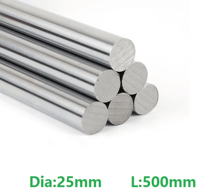 4-Pcs-lot-25-Mm-Linear-Shaft-500-Mm-Panjang-25X500-Mm-Chrome-Berlapis ...