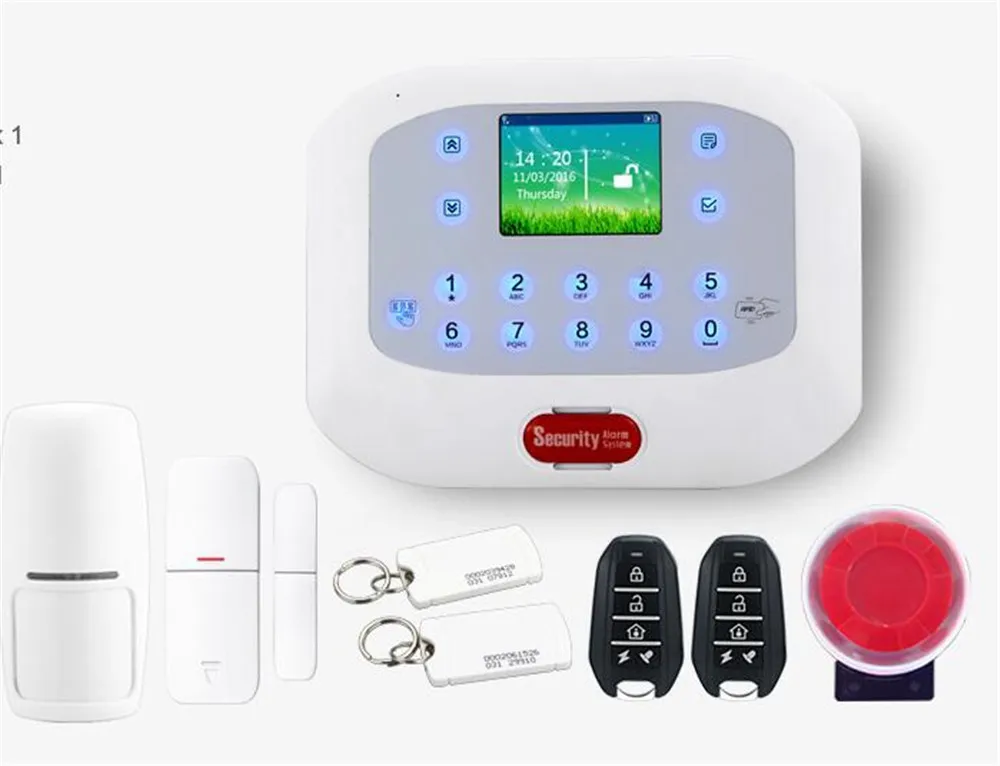 Touch Screen RFID Card PSTN/GSM Burglar Alarm System|Alarm System Kits ...