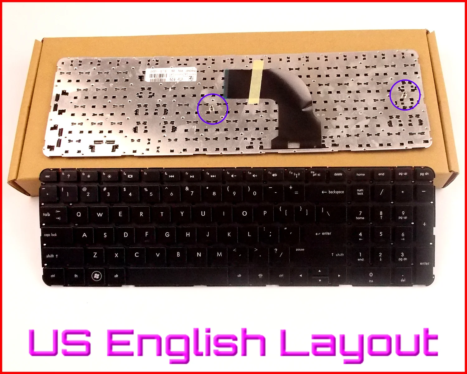 New Keyboard US English Version for HP DV7 7223CL DV7 7227CL DV7 7230US ...