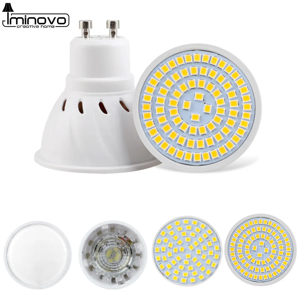 Foco de bombilla LED MR16 GU10 E14 E27, lámpara de punto cfl, diodo, 3W, 220V, 110V, GU5.3, 2835 ...