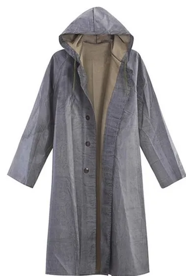 87 old style canvas with slevees raincoat Men and woman Long labor ...
