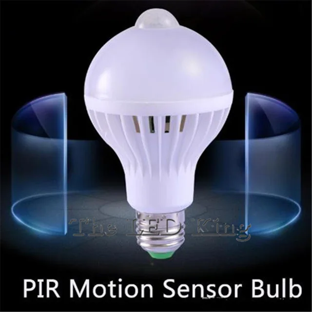 LED PIR Motion Sensor Lamp 220V 110V 5W 7W 15W LED Bulb Auto Smart ...