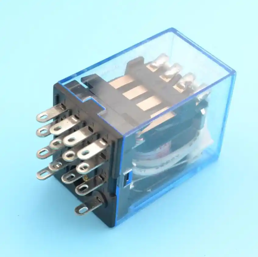 MY4 Power Relay MY4NJ with Din Rail Mount Socket Base 14 Pins 12V/24V 110V/220V MY4N Relay ...