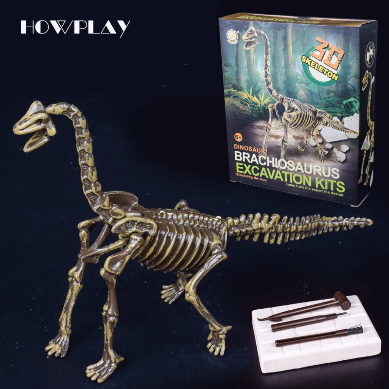 HowPlay penggalian Arkeologi permainan model dinosaurus mainan, puzzle ...