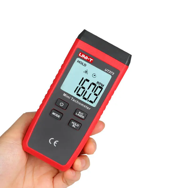 Uni-t Ut373 Digital Laser Handheld Tachometer Single Trigger Auto Rpm ...