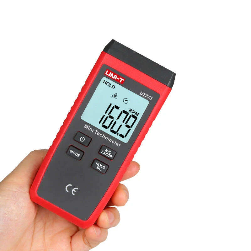 Uni-t Ut373 Digital Laser Handheld Tachometer Single Trigger Auto Rpm ...