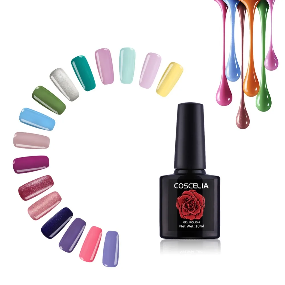 Buy Coscelia Hot Sale 10ml Nail Polish Sexy Red Nail Art Polish Gel Semi