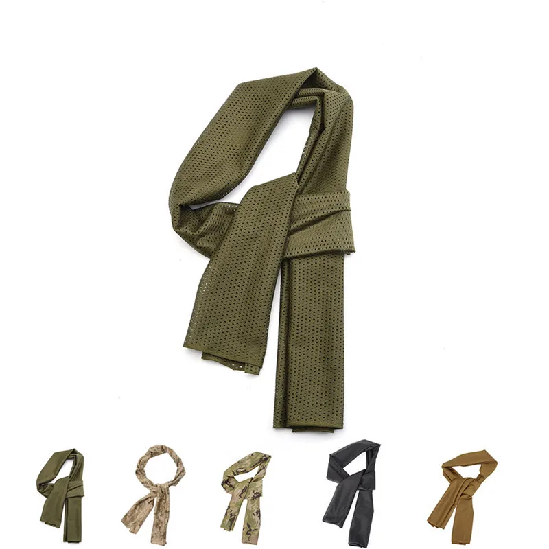 Cachecol masculino multi-cor camuflagem tática malha líquida do ...