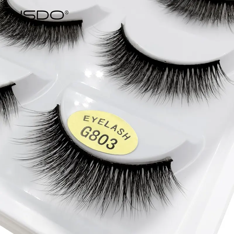 YSDO 3/5 Pairs 3D Mink EyeLashes Natural Hair False EyeLashes Long 100% ...