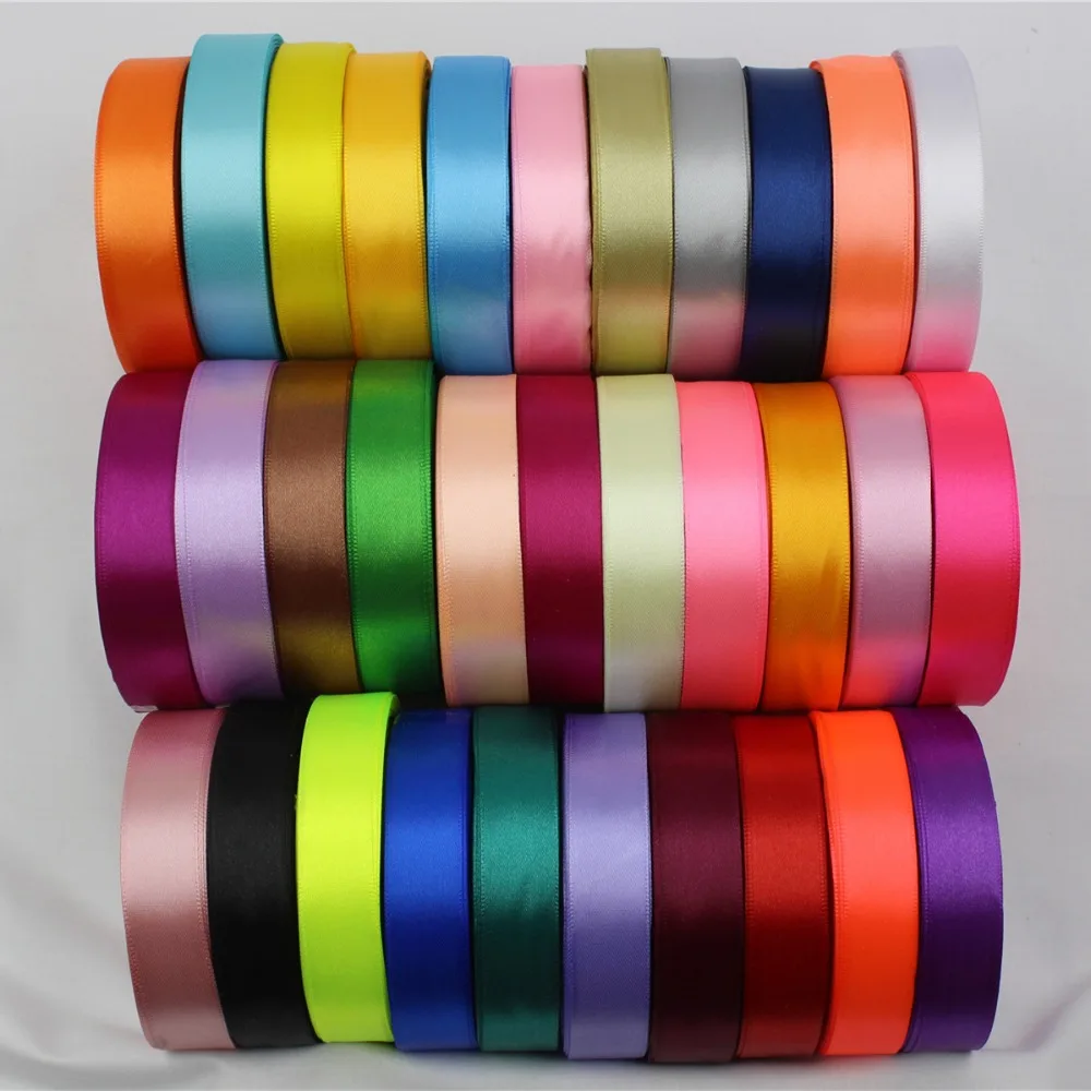 16694-a, 20mm 32 Color Can Choose 25 Yards Silk Satin Ribbon , Wedding ...
