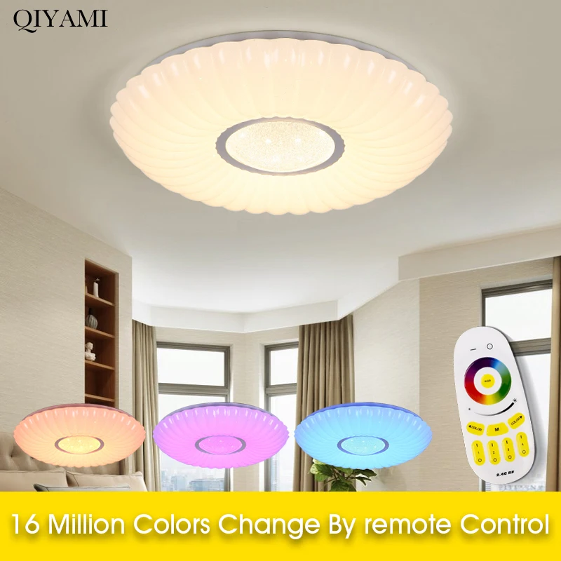 NEW Modern RGB Ceiling Light for bedroom Smart LED Lamps RGB cool white ...