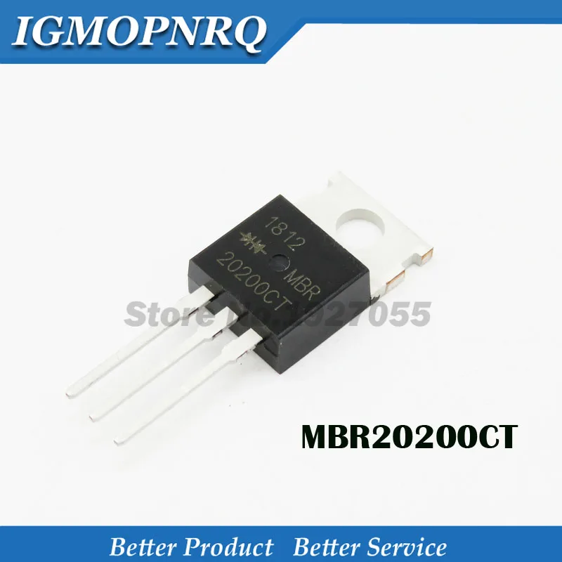 10 pces mbr20200ct to220 mbr20200 a 220 20200ct schottky ...
