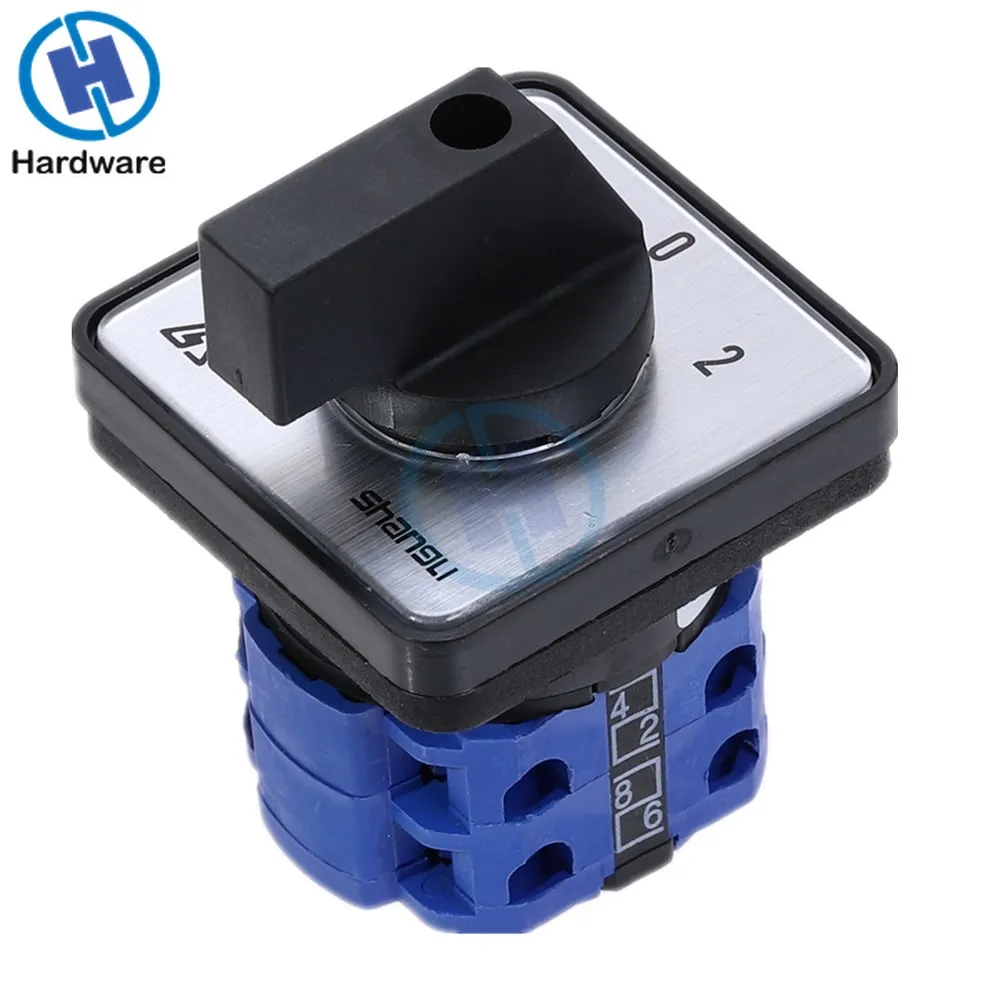 20a 660v 3 Position 1-0-2 8 Terminals Rotary Cam Changeover Switch Lw28-20 - Switches - AliExpress