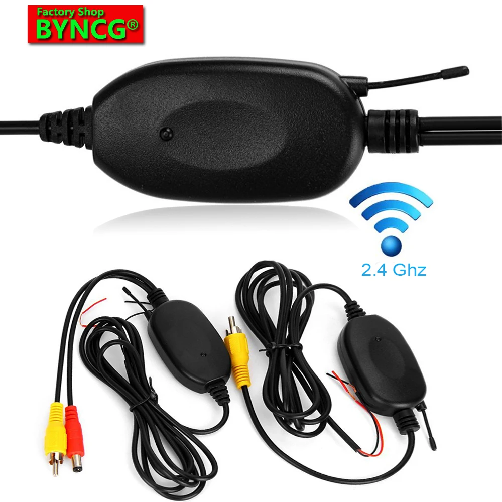 BYNCG CAR 2.4GHZ Vehicle Camera RCA Wireless Transmitter Receiver for ...