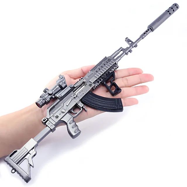 HowPlay PUBG keychains Toy Rifle Gun metal Beryl M762 sniper rifle ...