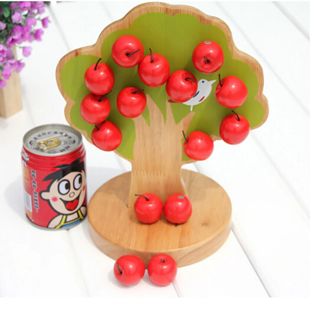 magnetic apple blocks Educational wooden toy baby blocks children Early ...