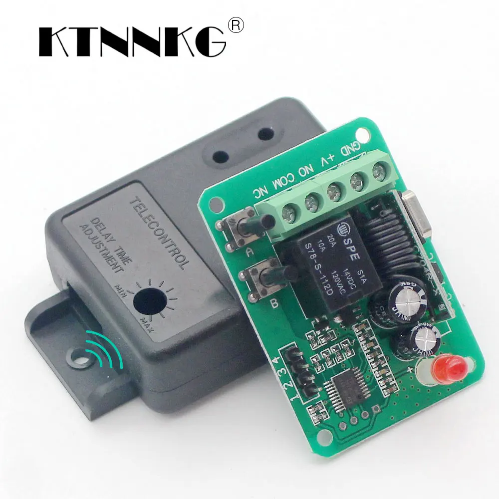 Dc 12v 10a 1ch Wireless Remote Switch Smart Relay Diy Delay Receiver ...