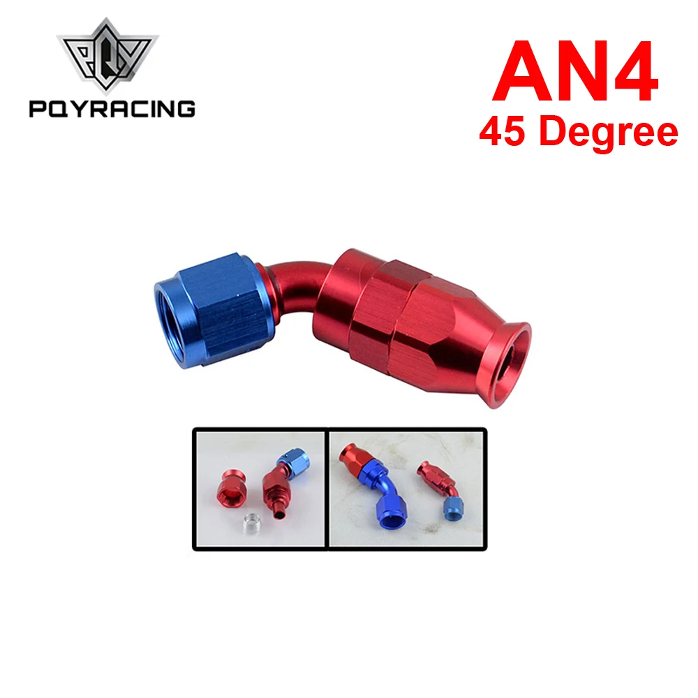PQY High Quality AN4 AN 4 45 DEGREE REUSABLE SWIVEL HOSE END FITTING ...
