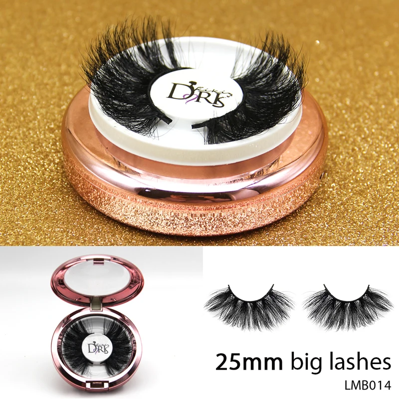 LMB14 3D 25MM Big Lashes 100% Handmade Strip Fake Lahses Super Long ...