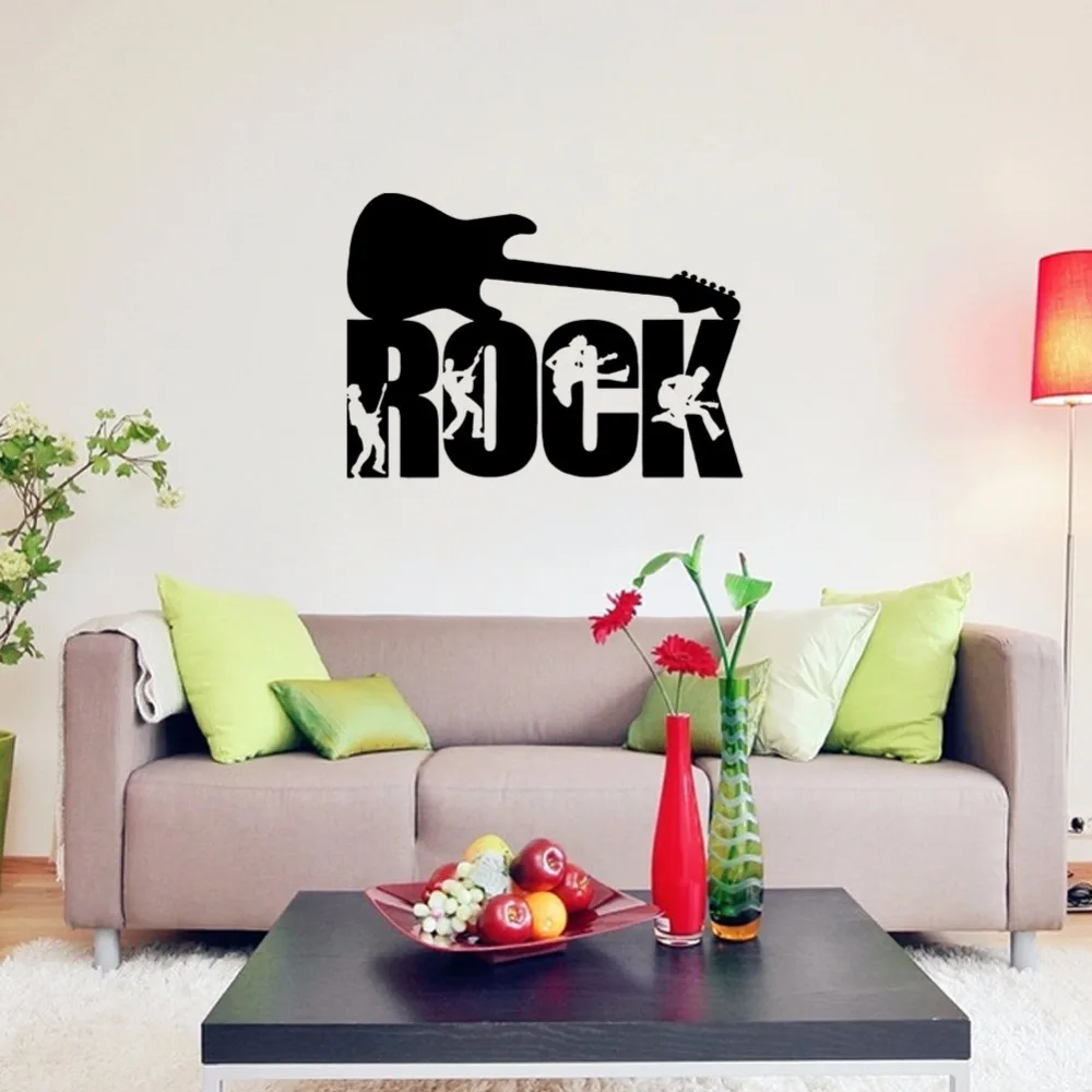 Creative rock music art vinyl decals wall stickers home decor living ...
