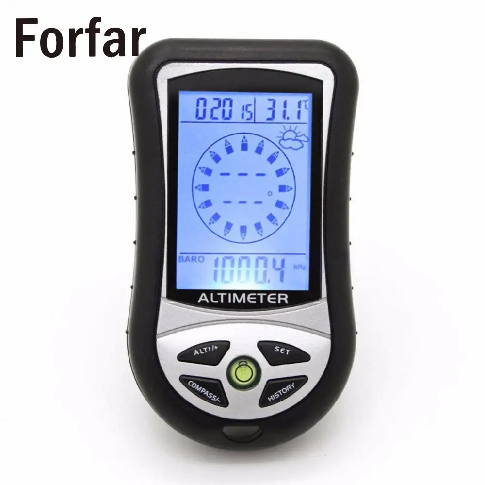 Forfar Portable 8 In 1 Multifunction Digital LCD Compass Barometer ...
