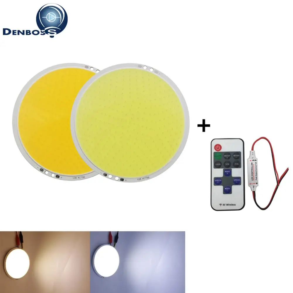 Dimmable With Remote Controller Small Sun 108mm 12v 50w Round Cob High ...