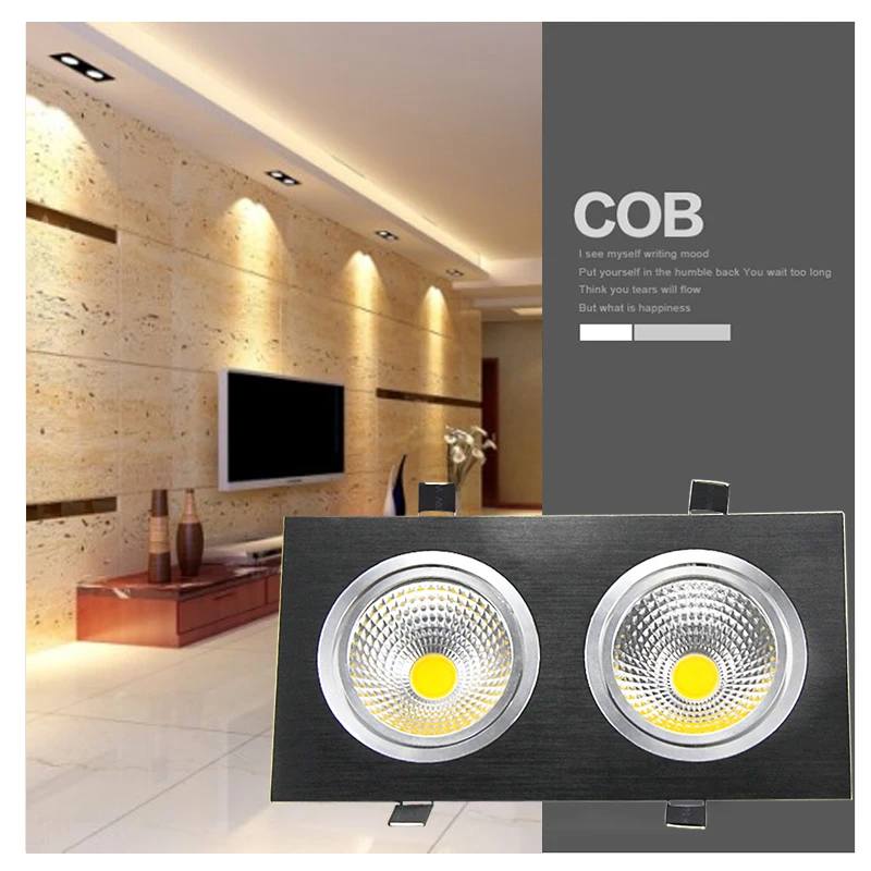 10pcs/lot 30w Recessed Double Head Cob Led Downlight Led Spot Light Led Ceiling Down Light Lamp ...