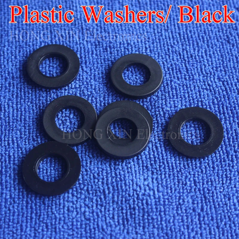 Other Fasteners & Hardware Black Nylon Flat Plastic Washers M4 M5 M6 M8 ...