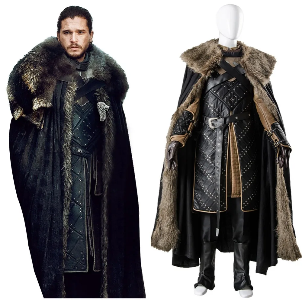 GoT 7 Game Of Thrones Season 7 Cosplay Costume Adult Men Jon Snow