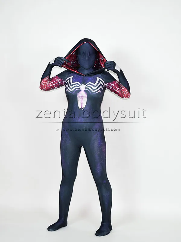 Gwenom Cosplay Costume Femme Symbiote Venom Spider Gwen Stacy Spiderman ...