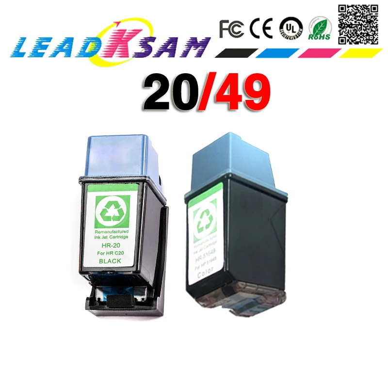 Ink Cartridge replacement For HP 20 49 XL 20XL 49XL HP49XL HP20XL HP20 ...