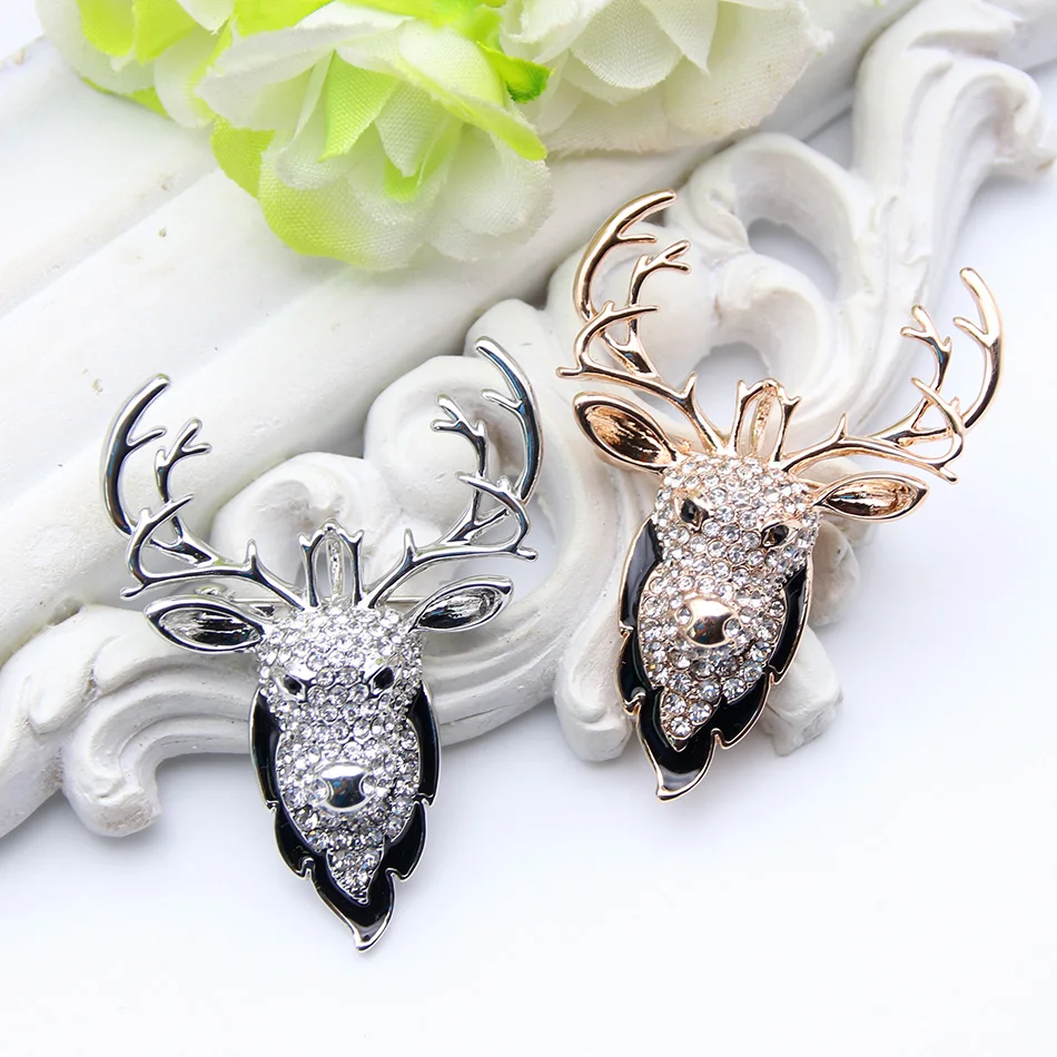 Classic High Quality Deer Brooch Gold Plating Brooch Deer Head Design ...