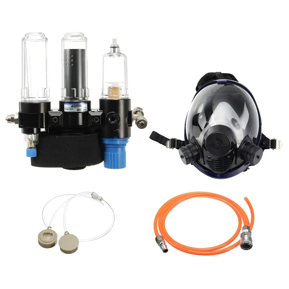 3 in 1 Function Supplied Air Fed System Respirator 6800 Full Face Clear ...