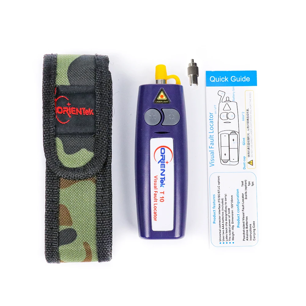 Orientek T10 10MW Fiber Optic Visual Fault Locator Fiber Break checker ...
