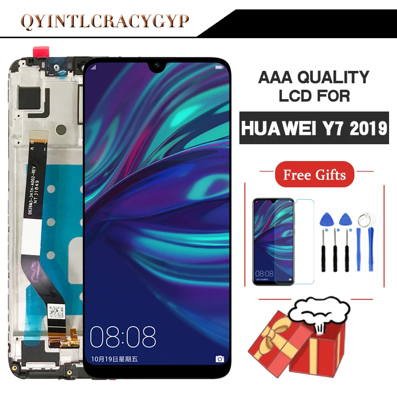 Lcd original para huawei y7 2019, tela de quadro para y7 prime 2019 com ...