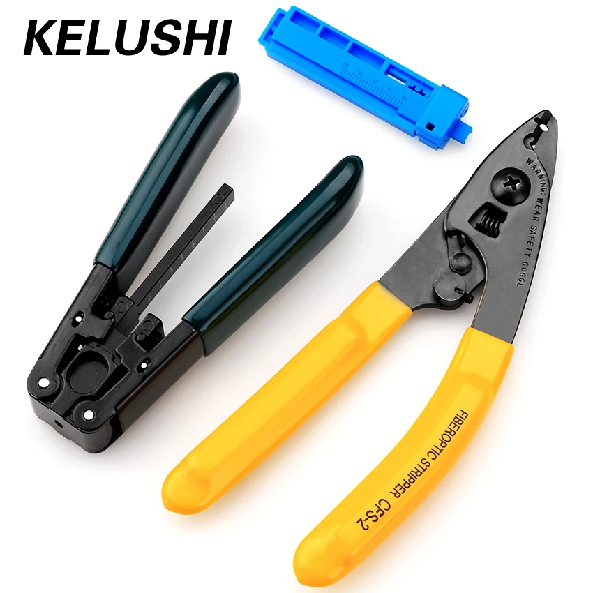 3 IN 1 FTTH Splice Fiber Optic Tool Kits Covered Wire Fibre Stripping ...