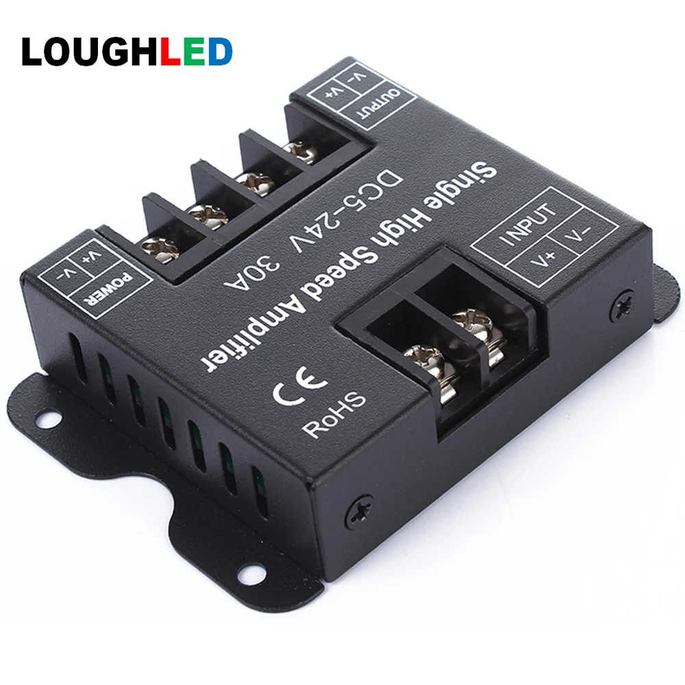 DC5V 12V 24V 30A Single Color LED Amplifier Data Signal Repeater 1CH 1 ...