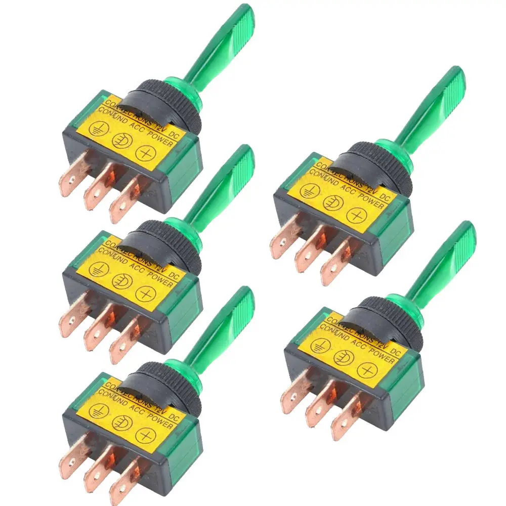 Ee Support 5pcs 12v 20a Colors Led Light Switch Off/on Spst Toggle ...