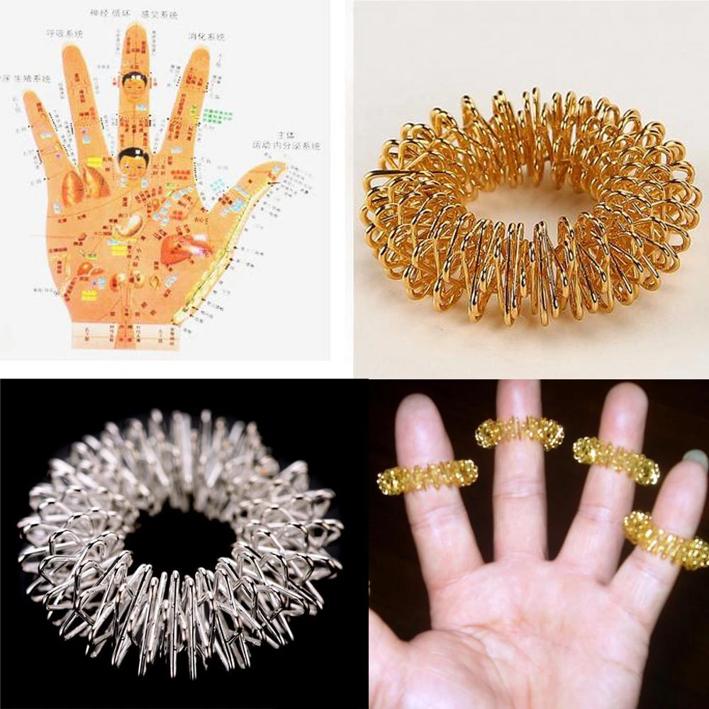 Acupressure Sujok Pain Therapy Finger Massage Ring Circulation ...