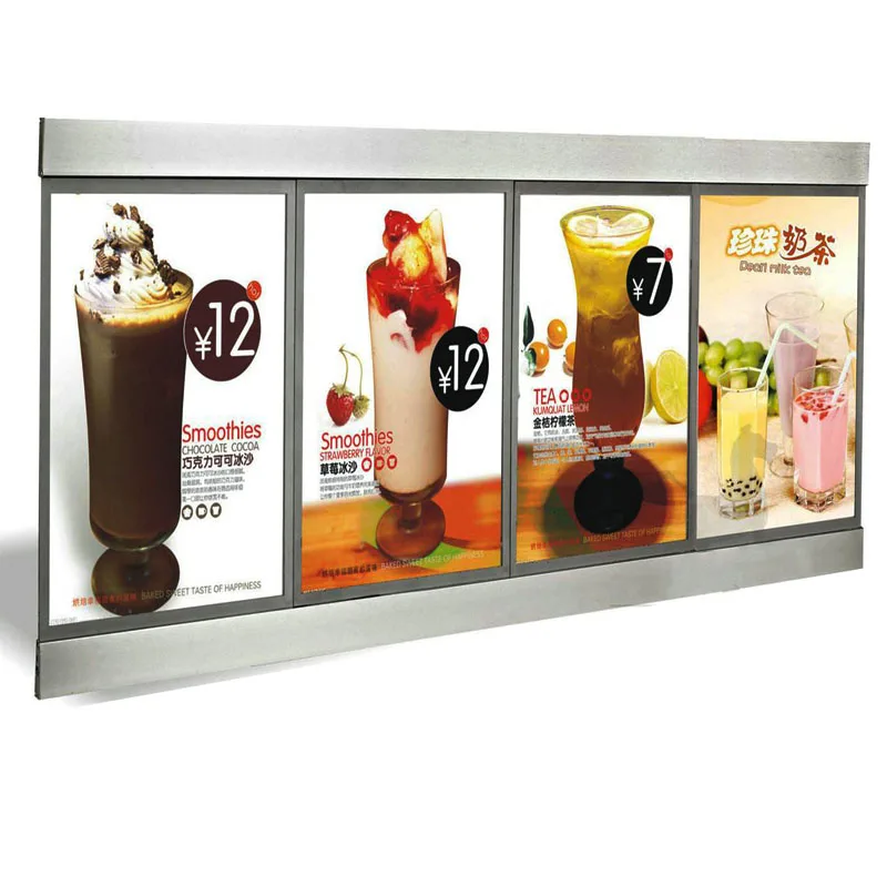 (6 Graphics/column) Single Sided Slim Led Menu Light Box, Led Menu ...