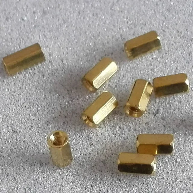Free shipping 50pcs 8MM Hollow copper pillar M3 8mm high PCB mounting ...