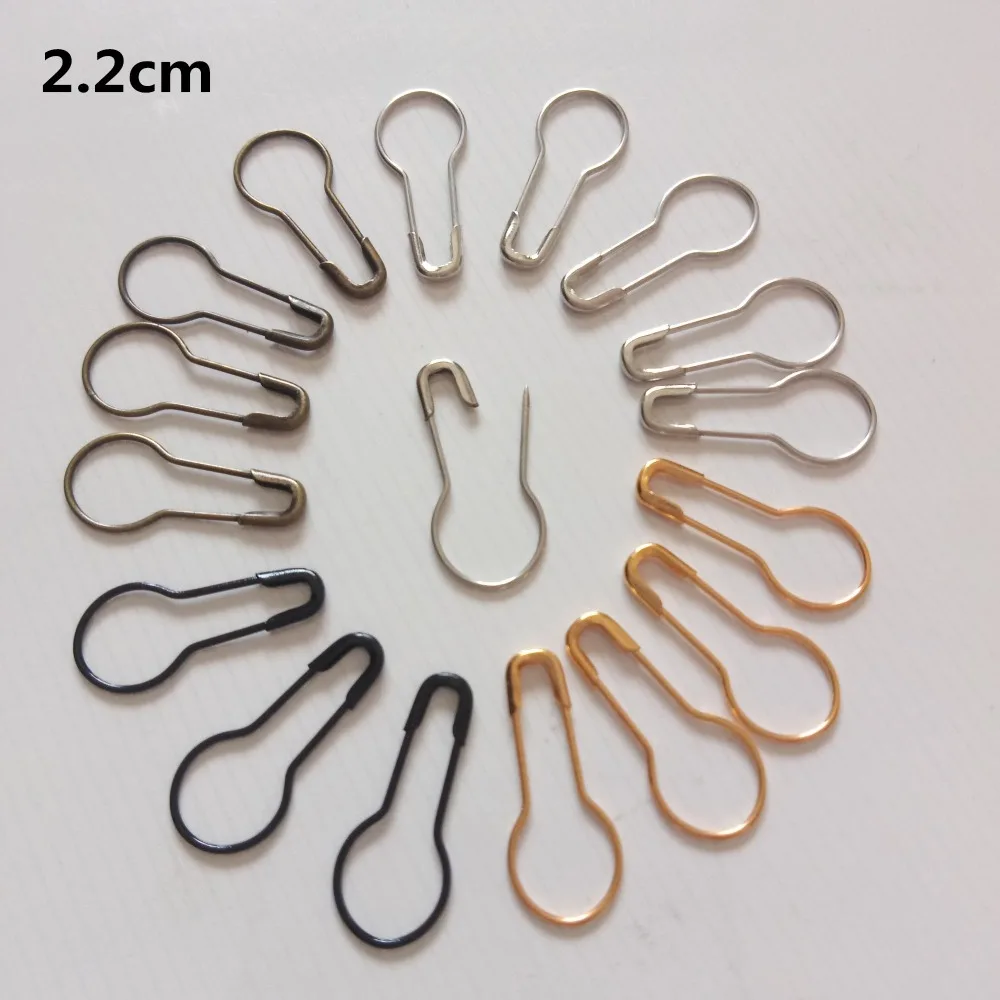 200 Buah 2.2Cm Hitam/Emas/Perunggu/Perak Labu Pin untuk Perhiasan ...